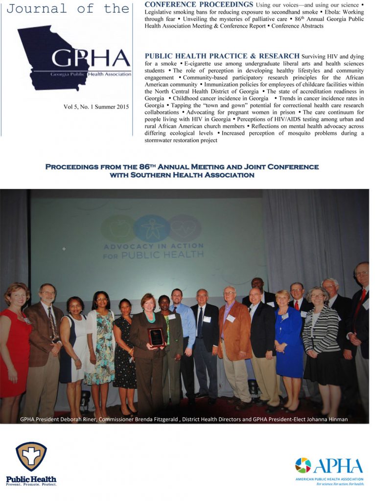 jGPHA - Vol. 5, No. 1 - GPHA: Georgia Public Health Association